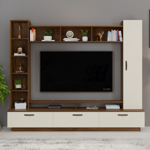 BLUEWUD Fenily Floor Standing TV Cabinet with Shelves for Living Room ...