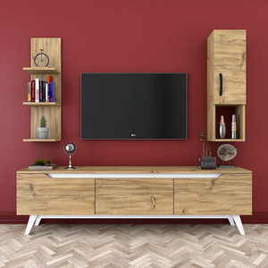 Spyder Craft Matte Finish M3 TV Unit with Wall Shelf Wall Mounted ...