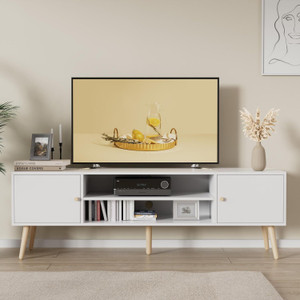 RIVA CRAFT Matte Finish TV Cabinet TVs Up to 70-inch For Living Room ...