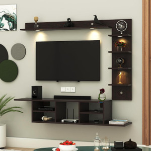 ANIKAA LED Light TV Cabinet Engineered Wood TV Entertainment Unit Price ...