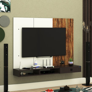 ANIKAA Strio Wooden & Rust PVC Louver Back Panel TV Unit I deal for ...