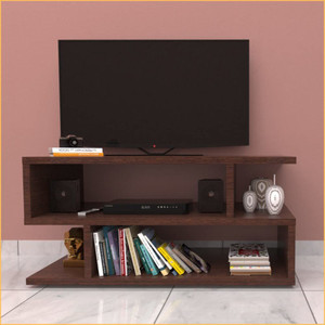 Balensia Engineered Wood S-Shape TV Entertainment Unit/Set Top Box ...