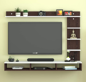 Aariwoody Futuristic Carving Engineered Wood TV Entertainment Unit ...