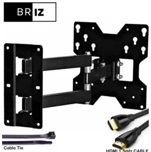 BRIZ moving Wall Mount upto 32 inch LED TV Movable Dual Arm Bracket ...