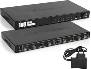 BALRAMA 1X8 HDMI Splitter 1 in 8 Out HDMI Port for TV, Laptop, Monitor ...