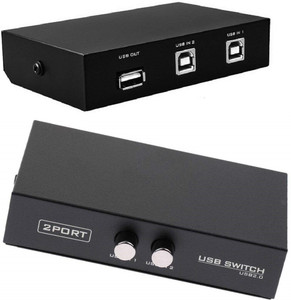 kipek TV-out Cable 2 Port USB Switch USB 2.0 Selector Switch Box for 2 ...