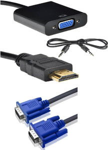 TERABYTE TV-out Cable HDMI to VGA Aux, HDMI Male to VGA Female + 1.5Mtr ...
