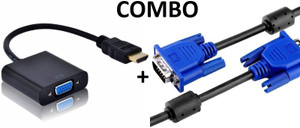 TERABYTE TV-out Cable HDMI(Input) to VGA(Output) Converter + 1.5Meter ...