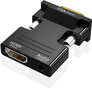 VRISH HDMI to VGA Adapter Converter with 3.5mm Stereo Audio 1080p Video ...