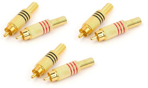 ERHIndia TV-out Cable 3 Pair RCA Pin Jack Adapter Gold Plated Pair AV ...