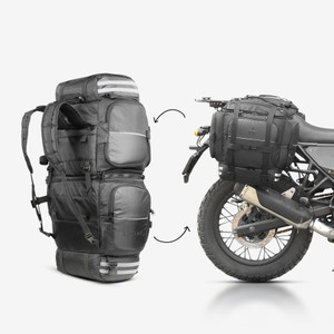 Strabo Daytona V2 Black Saddle Bag Black Nylon Motorbike Saddlebag ...