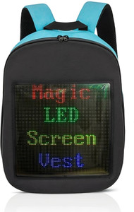 AutoPowerz Smart-LED BAG BLUE One-side Blue Nylon Motorbike Saddlebag ...