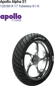 APOLLO TYRES 120/80-17 ALPHA S1 STEEL BELTED RADIAL TYRE 120/80-17 Rear ...