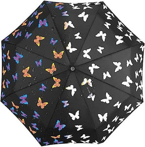 charcoale Butterfly Sun Block Compact Umbrella Changing Color Umbrella ...