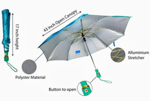 Sports GF Shine Blue Shiny 2 Fold Automatic Mechanism Umbrella Umbrella ...
