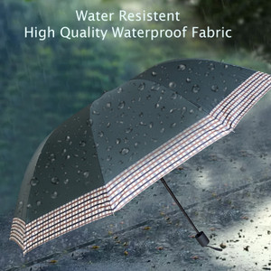 Wild Valley 3 Fold Blue designer Umbrella With Large 28 Inches Canopy ...