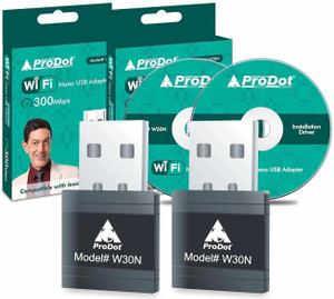 PRODOT WiFi Dongle 300 Mbps 2.4GHz Nano Wireless Network Adapter USB ...