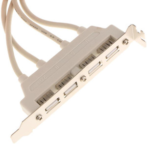 Lyla Dual 10Pin Motherboard Header to 4 Port USB2.0 Back Panel Slot ...