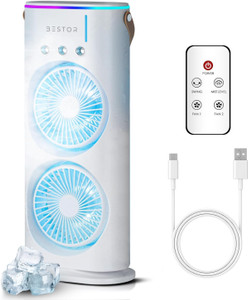 Bestor Table Air Cooler with RGB Light Portable USB Cooler & Mist Fan ...