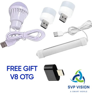 SVP VISION Portable USB LED Tube Light, With Usb Bulb, 2 Mini Usb Led ...