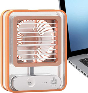 HI-PLASST Portable Small Desk Fan With Mist Spray Operated Water ...