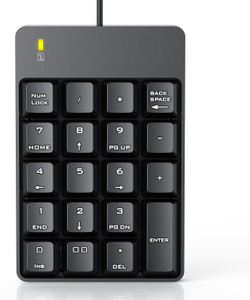 DooBuy Wired Number Pad, USB Numeric Keypad 18 Key Number Keypad ...
