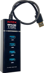 Intex 4 Port 2.0 USB Hub IT-4121 4 Port 2.0 USB Hub IT-4121 Black USB ...