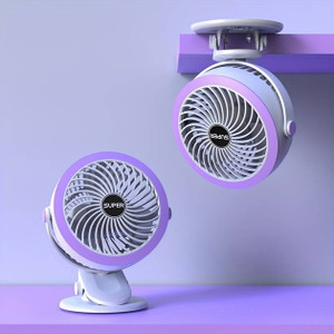 PYXBE Portable Clip on Fan(RECHARGEABLE PORTABLE USB FAN),360° Rotate ...