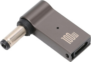 VOOCME USB C Female to DC Adapter, 90 Degree USB C to DC Cylindrical ...