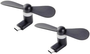 APNAAHEE Pack of 2 Personal USB Mini Type-C OTG Fan for Android Cell ...