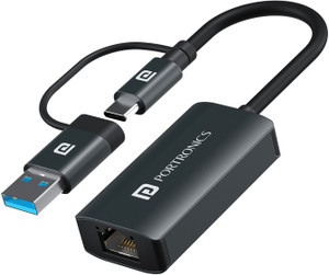 Portronics Mport X1 Type C Gigatbit Ethernet Hub with RJ45 Ethernet ...