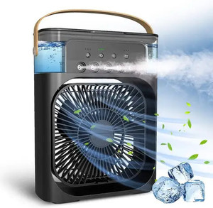 MYORA Mini AC Portable Fan Artic Cooler with 7 Colors LED Light, 1/2/3 ...