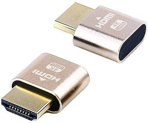 DooBuy 2 Pack HDMI Dummy Plug, 4K Headless Ghost Display Emulator ...