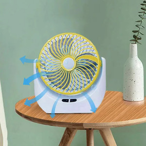 KEYMAX Table Fan 120° Rotation Air Cooler Mini Electric, USB FAN Table ...