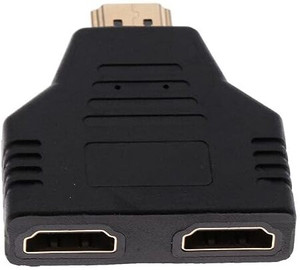 RuhZa HDMI Male to Dual Female Jack 1 in 2 Out Splitter Adapter Video ...