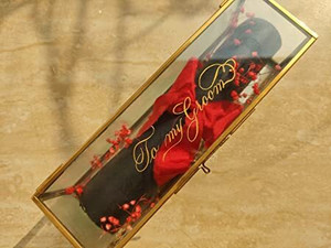 ARTINCO Glass Brass Scroll Box Ring Box, Glass Jewelry box Vanity Box ...