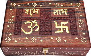 FORESTIS GALLINARIA Equisitely Hand Brass-Filled Wooden Swastik Good ...
