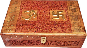 FORESTIS GALLINARIA Equisitely Hand Brass-Filled Wooden Swastik Good ...