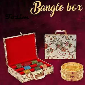 AAFAT Premium Quality Bangle Box With 3 Rods And Number Lock system To ...