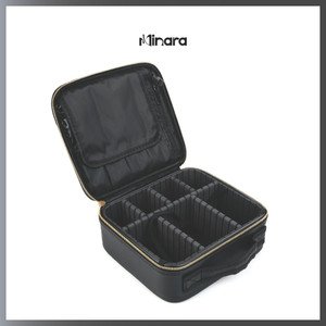 MINARA Makeup Organiser Bag for Wom with Adjustable Compartment(BLACK ...