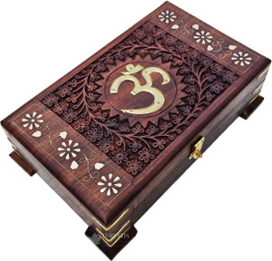FORESTIS GALLINARIA Wooden OM Box for Good Luck| Vanity Box| Jewellery ...
