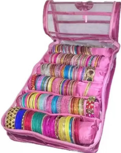 BRAVO AND CO Presents Bangle container pouch pink Transparent bangle ...