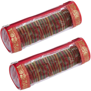 Homkom Jewellery Bangle Boxes For Wardrobe Closet Oraganizer, Maroon ...