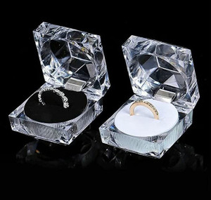 Triock Magnifeye Crystal Finish Ring Box Jewelry Box Transparent Combo ...