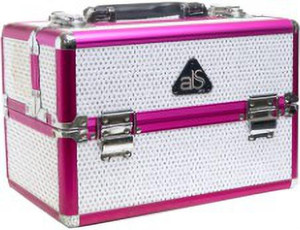 Abs Pro Pink & White Professional Makeup Vanity Case Makeup Vanity Box ...