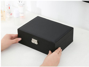 Foschini Double-Layer Pu Leather Jewelry Box with Lock Jewelry box ...