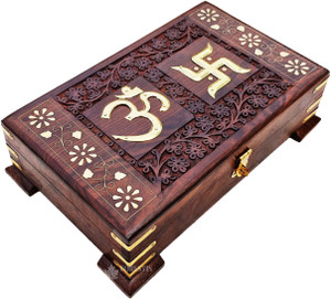 FORESTIS GALLINARIA Wooden OM Box for Good Luck| Vanity Box| Jewellery ...