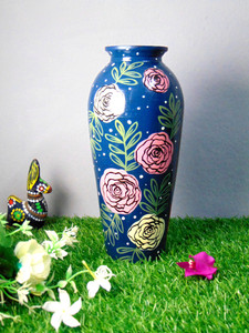 Dakshina Art 'PRIME' Abstract Rose Painting Flower Vase for home decor ...