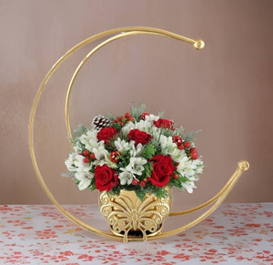 Aw handicrafts Moon shape vase Iron Vase Price in India - Buy Aw ...