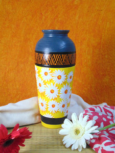 Dakshina Art Flower painting Home Decor,Table Decoration,Hand Made,pots ...